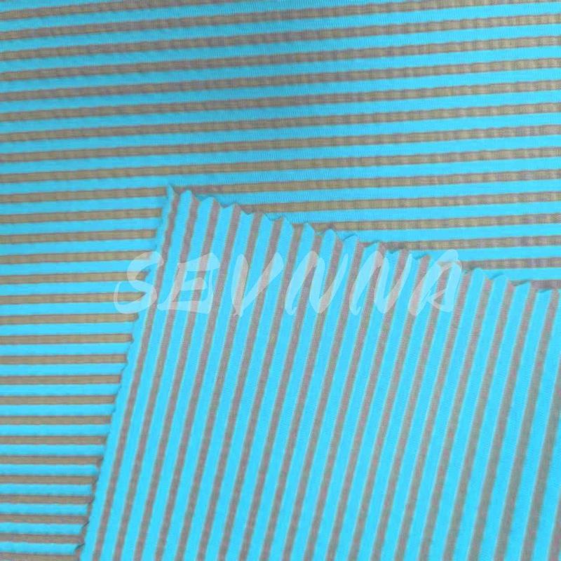 Soft Jacquard Double Knit Fabric 240gsm Recycled Polyester Roll Packing ...