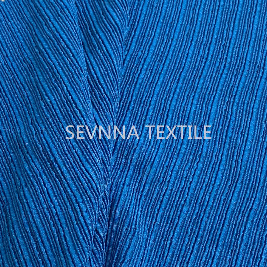 Recycled Textured Swimwear Fabric Digital Printing Bikini Beach Wear